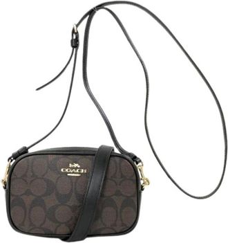 Coach Sac bandouli&egrave;re en toile monogramm&eacute;e Pre-owned - Femme - Pre-owned - Brun - Taille: ONE Size