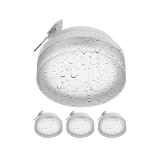 LEDs Com 4 St&uuml;ck Deckenleuchte IPLY, IP44, wei&szlig; matt, rund, inkl. GX53 LED Leuchtmittel, max. 550lm, 3-Stufen-Dimmer, wei&szlig;