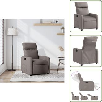 vidaXL The Living Store Relaxsessel Taupe Stoff - Komfortsessel - Relaxsessel - Lounge Chair - Wohnzimmersessel - Fernsehsessel