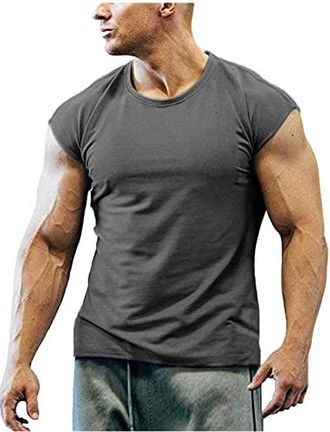 Generic D&eacute;bardeur de sport extensible pour homme - Couleur unie - Classique - &Eacute;l&eacute;gant - L&eacute;ger - Coupe ajust&eacute;e - Respirant - Pour le sport, le bodybuilding en 