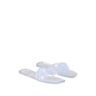 Coperni Sandales plates transparentes fleuries