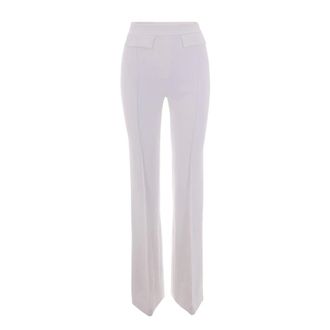 Elisabetta Franchi Femme, Pantalons, Blanc, Taille: 40 FR Wide Pantalons