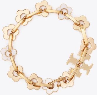 Tory Burch Damen Forget Me Not Armband mit ineinandergreifenden Gliedern