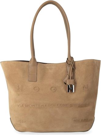 Hogan Address Shopping Small - Femme - Sacs - Beige - Taille: ONE Size