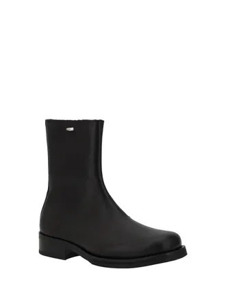 Our Legacy Mens Camion Boots Black Calf Leather Bos Taurus