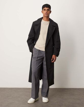 Asos Trench-coat avec ceinture - Noir