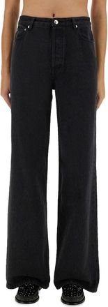 A.P.C. Wide Leg Cotton Jeans - Black