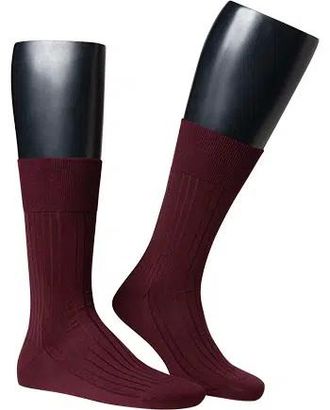 Falke Herren Socken rot Baumwolle unifarben