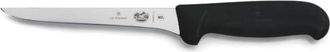 Victorinox by Swiss Army Fibrox Couteau &agrave; d&eacute;sosser, Couteau de cuisine tranchant pour viande et volaille, 15 cm, Lame lisse, Rigide, Inox, Noir