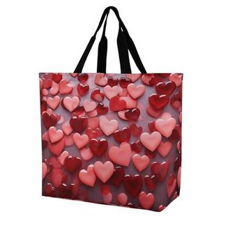 Generic Coeurs Sac Fourre-Tout L&eacute;ger Tote Bag D&eacute;contract&eacute; Sac A Main Femmes Pour Plage Travail Voyage