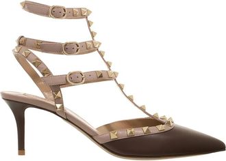 Valentino Garavani Hohe Schuhe - Rockstud Pumps - Gr. 37 (EU) - in Braun - f&uuml;r Damen