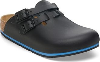 Birkenstock Sabots Kay Pro en cuir - Chaussures de loisirs et de travail unisexes de qualité supérieure pour la médecine, la restauration et le service, Noir, 43 