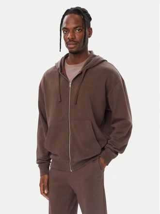 HUGO BOSS Sweatshirt Dapozip 50548651 Dunkelbraun Relaxed Fit