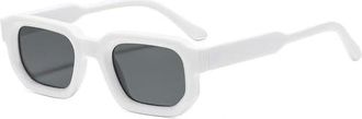 Generic Lunettes De Soleil Carr&eacute;es &Agrave; Petite Monture For Hommes Et Femmes, Tendance, For Les Vacances En Plein Air Le Sport(White)