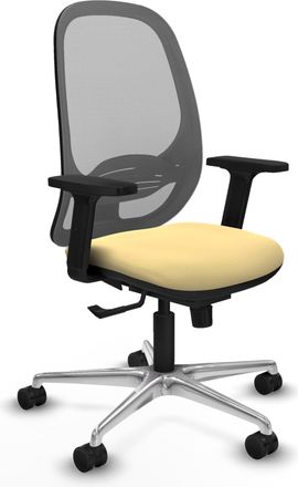 Piqueras y Crespo Home Office Stuhl mit 2D-Armlehnen, h&ouml;henverstellbare Lendenwirbelst&uuml;tze, ausgestattet mit 3 Positionen und Schneideschaum, mit Rollen von 65 mm, Nylo