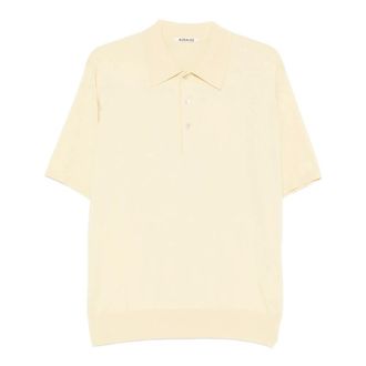 Auralee Homme, Tops, Jaune, Taille: 2XL Giza High Gauge Knit Polo