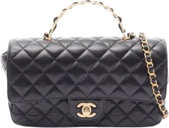 Chanel Sac &agrave; main vintage doccasion - Femme - Pre-owned - Noir - Taille: ONE Size