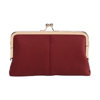 Generic V&eacute;rineurs en cuir sac &agrave; main pochette change bourse (rouge)