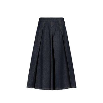Tela Jupe midi pliss&eacute;e en coton