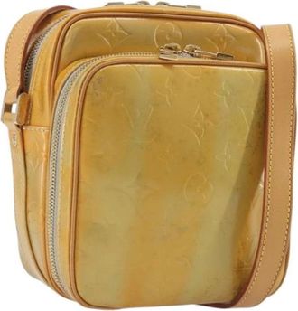 Louis Vuitton Sac bandouli&egrave;re en cuir verni doccasion - Femme - Pre-owned - Jaune - Taille: ONE Size