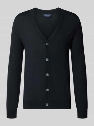 Christian Berg Cardigan aus Woll-Mix mit V-Ausschnitt