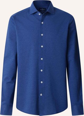 Hackett Freizeithemd Pique Jersey Shirt blau