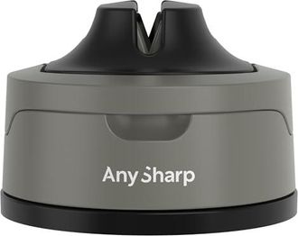 AnySharp Evo Messersch&auml;rfer, Freih&auml;ndige Sicherheit, PowerGrip Saugnapf, Sicheres Sch&auml;rfen aller K&uuml;chenmesser, Ideal f&uuml;r geh&auml;rteten Stahl & Wellenschliff, Welt