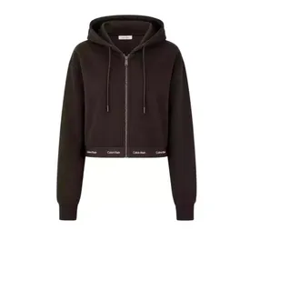 Calvin Klein Jeans Femme, Sweatshirts et sweats &agrave; capuche, Brun, Taille: 36 FR Zip-throughs