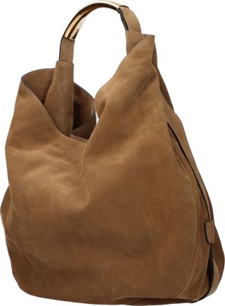 Moschino Suede Shoulder Bag - Brown