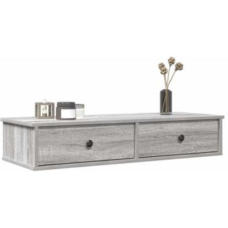 vidaXL Vidaxl - tag&egrave;re murale avec tiroirs sonoma gris bois ding&eacute;nierie