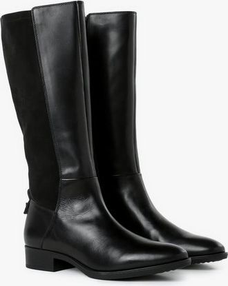 Geox Felicity Stiefel Vernies in gemischtem Leder - Schwarz