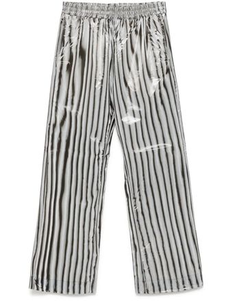 Walter Van Beirendonck pantalon à coupe droite - Argent