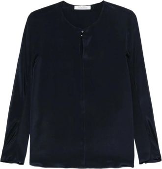 Max Mara Femme, Blouses et Chemises, Bleu, Taille: 34 FR Pull ras du cou