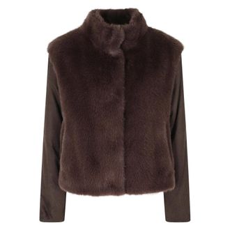 Herno Faux Fur Shearling Jackets - - Jackets - Damen - Braun - L