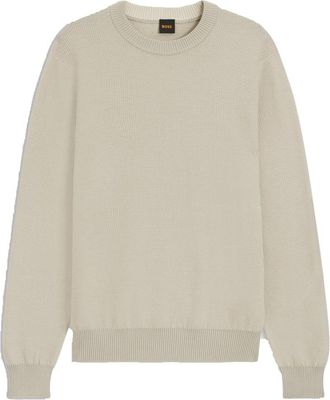 HUGO BOSS Leichter Strick-Pullover aus einem Baumwoll-Mix in