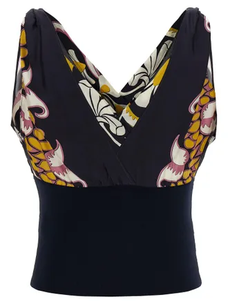Tory Burch Womens Black Silk Tank Tops