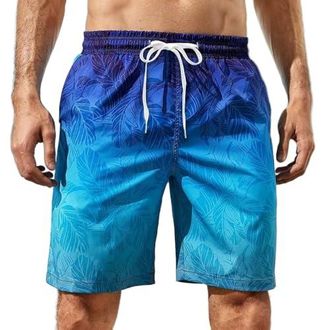 Generic HUIWDP Maillot de bain pour homme avec doublure en maille et poches lat&eacute;rales - S&eacute;chage rapide - L&eacute;ger - Cordon de serrage, noir fonc&eacute;, XXL