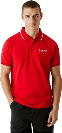 Pepe Jeans London Red Bull Racing X Pepe Jeans Herren Tipped Logo Polo Poloshirt, Rot (Mars Red), L