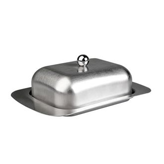 Ibili Ibili 722900 Butterdose, mit Deckel, Silber, 20 x 13 x 8 cm