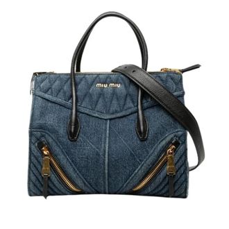 Miu Miu Pre-owned Biker Satchel - Femme - Pre-owned - Bleu - Taille: ONE Size