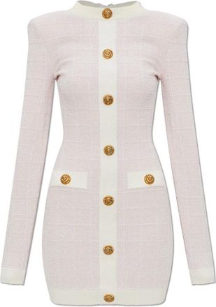 Balmain Femme, Robes, Rose, Taille: 40 FR Tweed Dress