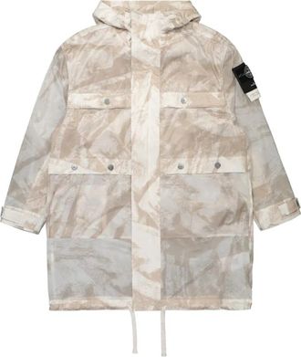 Stone Island UV-reaktiver Scan Camo Ripstop Parka - - Coats - Herren - Gr&uuml;n - S