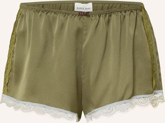 Love Stories Love Stories Schlafshorts Apollo Aus Satin gruen
