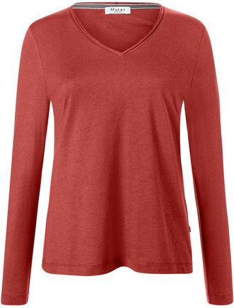 Maerz Damen V-Longsleeve T-Shirt, Carmine Red, 44