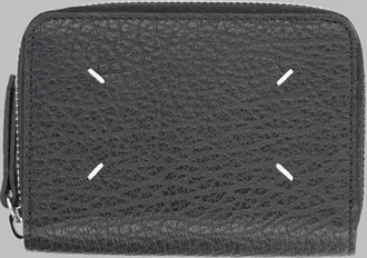 Maison Margiela Unisex Leather Coin Purse With Key Ring Black Wallets & Purses