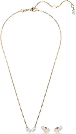 Swarovski Femme, Accessoires, Jaune, Taille: ONE Size Collier et Boucles doreilles Mesmera