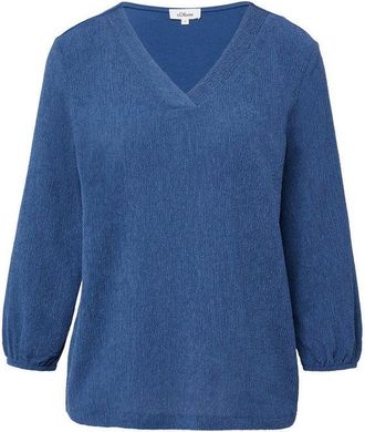 s.Oliver 3/4-Arm-Shirt T-Shirt Strukturshirt im Fabricmix mit 3/4-Arm