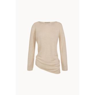Cortana Lang&auml;rmeliger Strickpullover mit asymmetrischem Saum - - Knitwear - Damen - Beige - 2XS