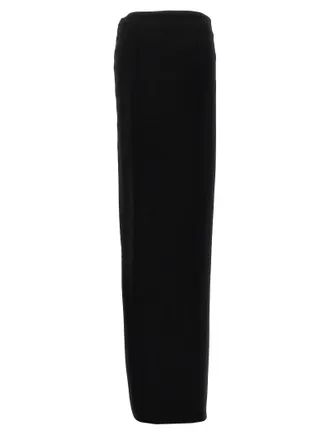 Ann Demeulemeester Womens Black Lamb Leather Mini Skirt