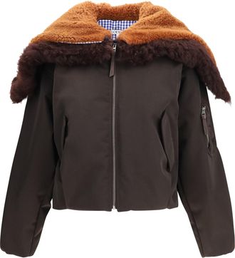Loewe Technical Fabric Bomber Jacket - Brown